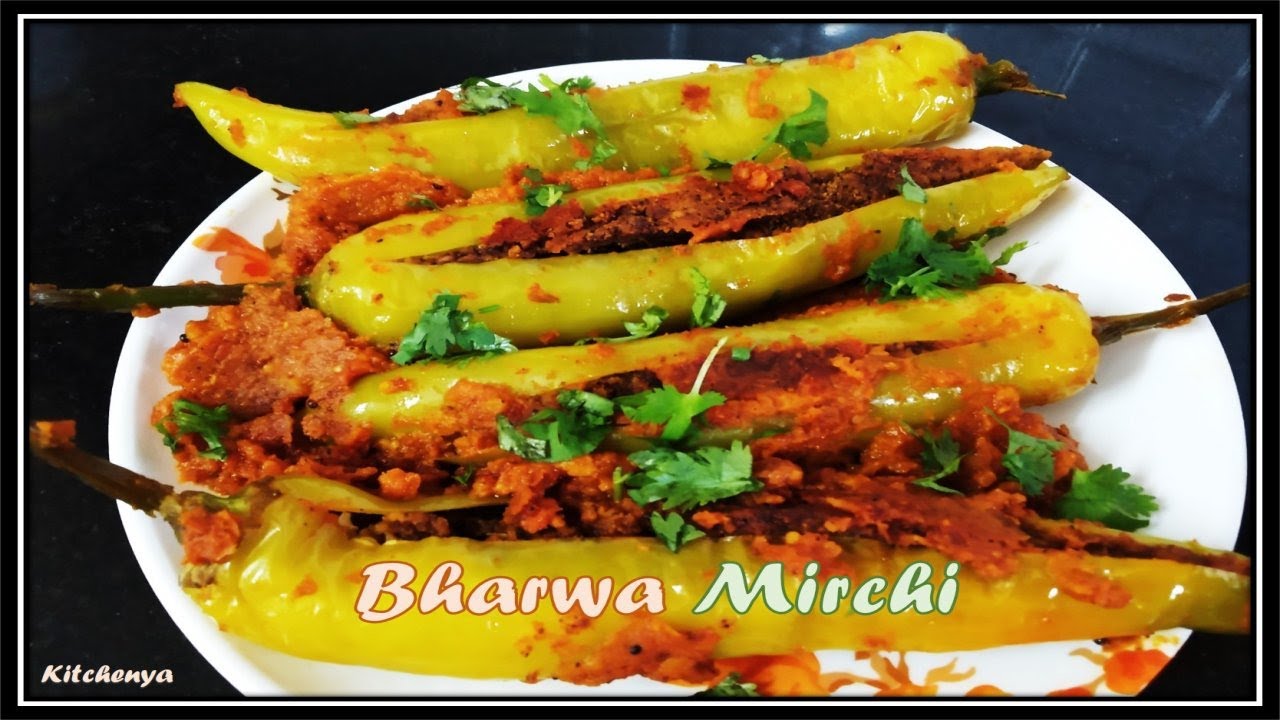 झटपट भरवां मिर्च रेसिपी | Stuffed Mirchi | भरवां बेसन मिर्ची | Mirchi ...