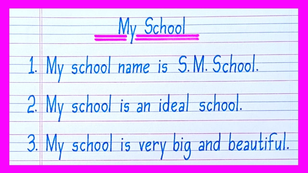 10 lines on My School in english/Essay on My School in english/My ...