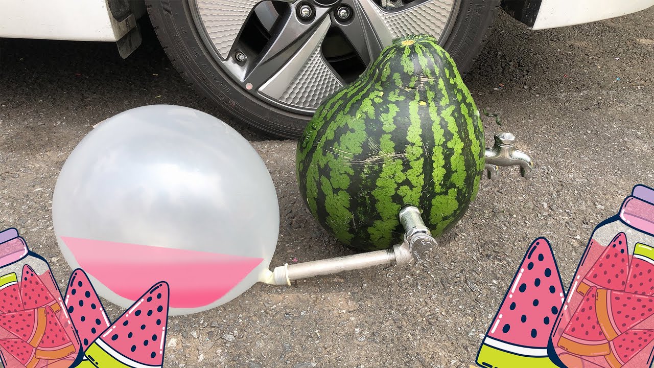 Experiment Car vs WaterMelon Juice | Crushing Crunchy & Soft Things by ...
