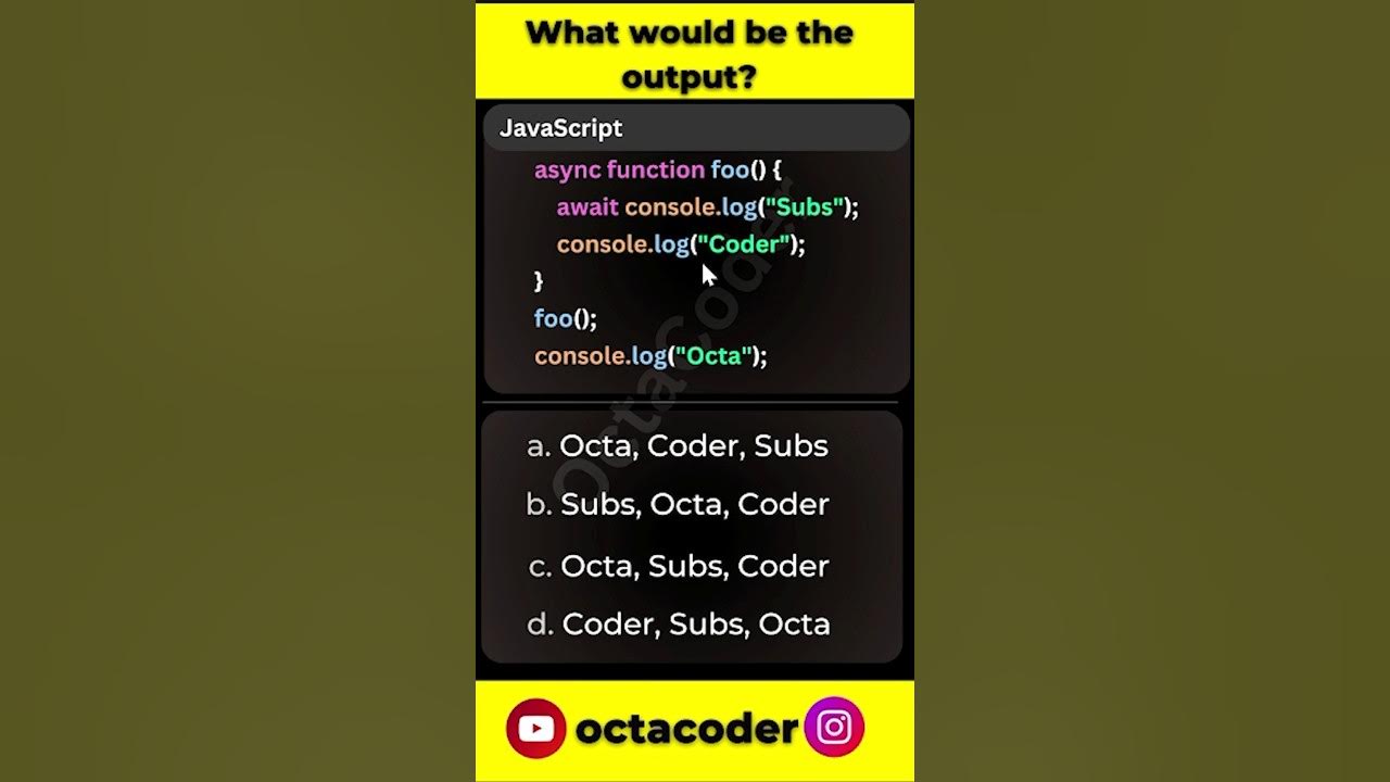 Javascript quiz #35 #softwareengineer #javascriptmcqs #webdevelopment #quiz - YouTube