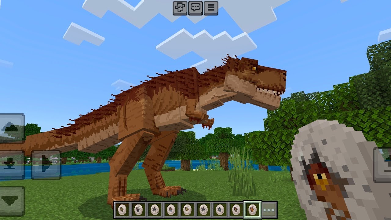 Dinosaurs JW Custom Dinos ADDON in Minecraft PE - YouTube