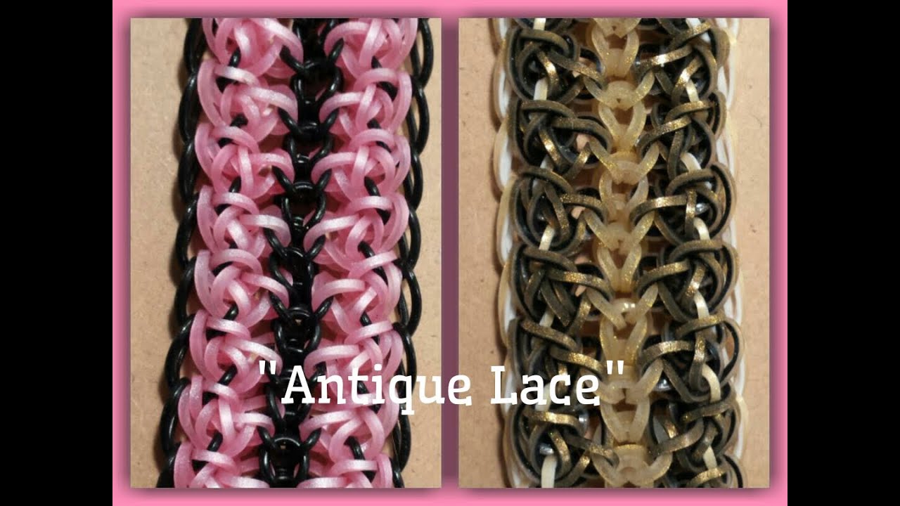 New "Antique Lace Hook Only Rainbow loom Bracelet/How To Tutorial - YouTube