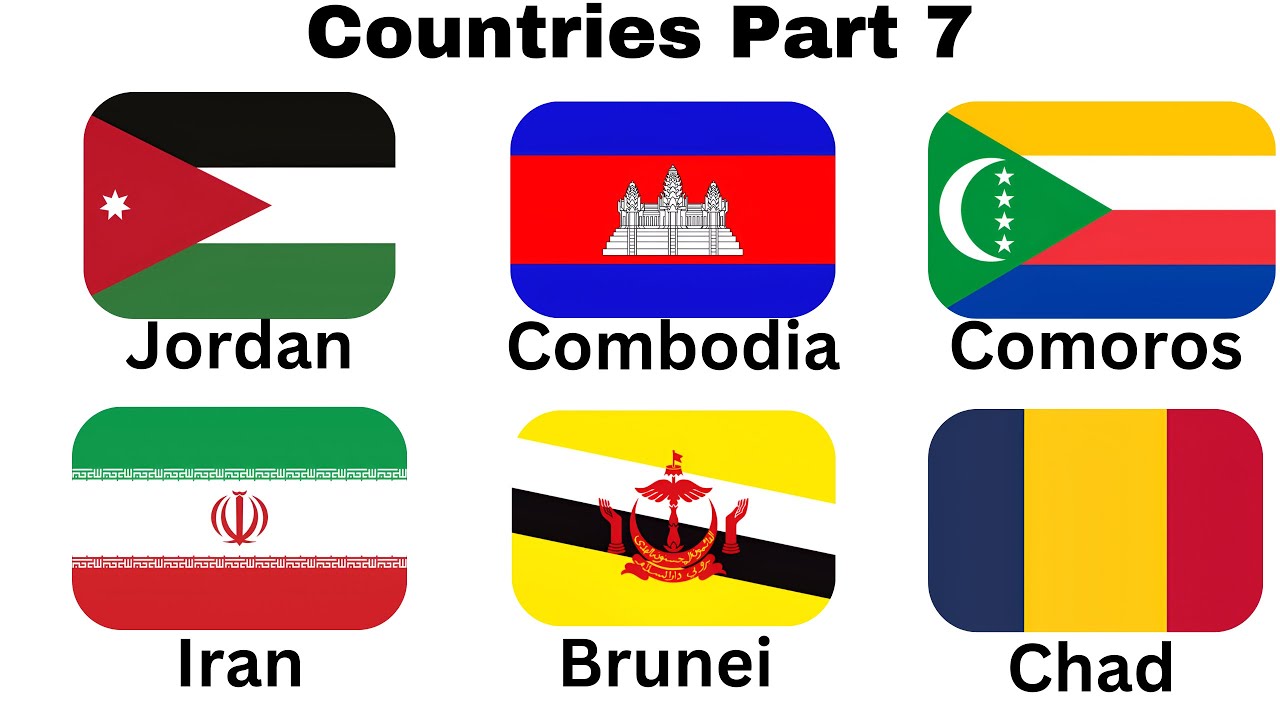 🚩🌍 Country Flags Vocabulary Part 7: Learn Names, Spelling, and ...