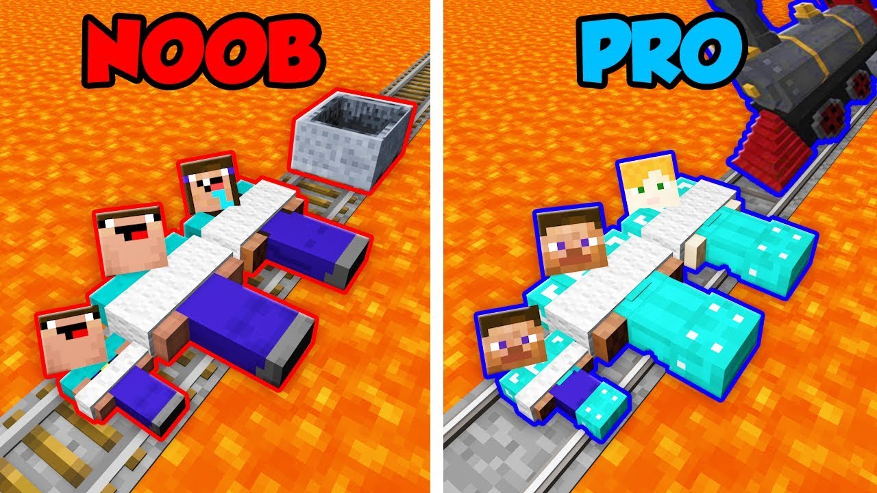 Minecraft NOOB vs. PRO: FAMILY TRAP CHALLENGE in Minecraft! (Animation ...