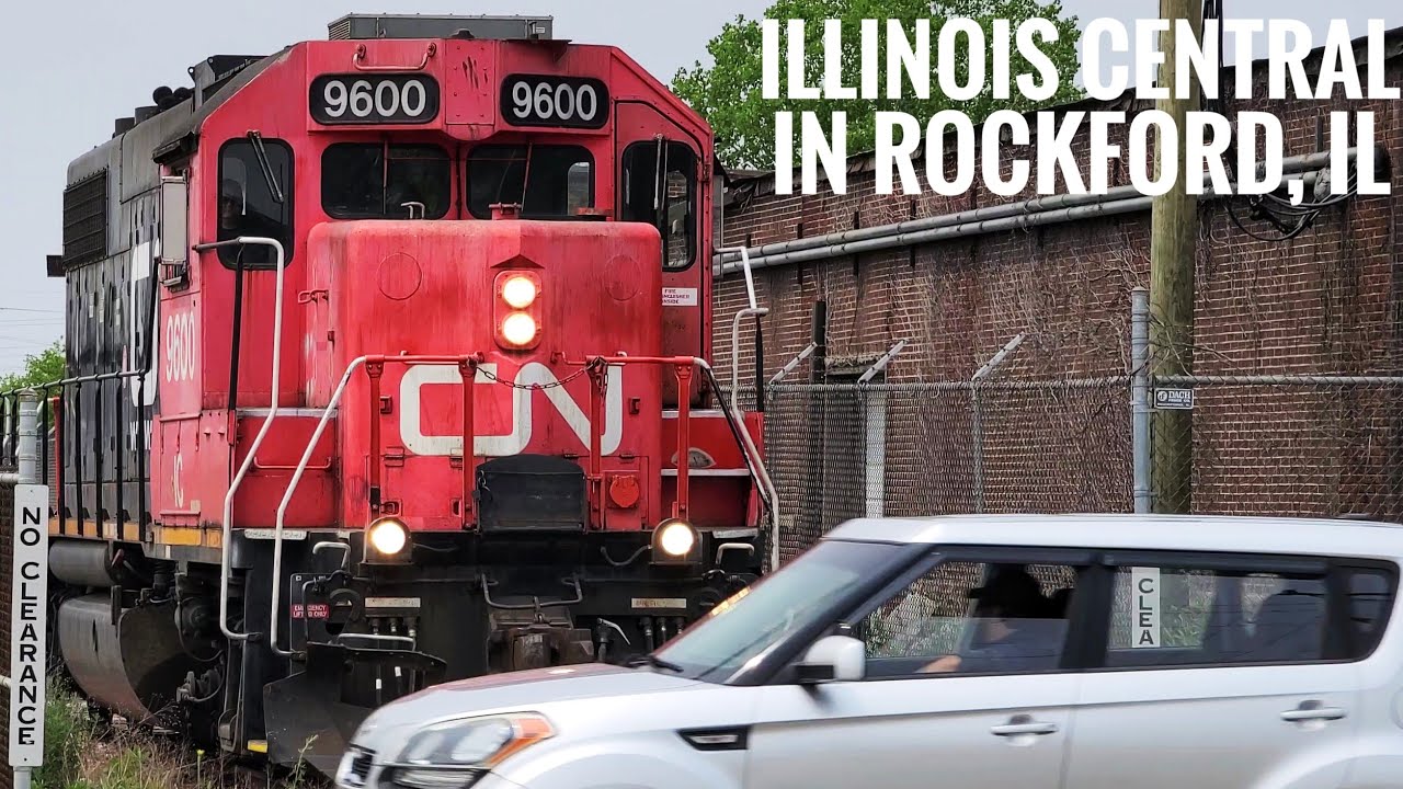 Train Chasing in Rockford, IL: CN and Illinois Central -2s in the City ...