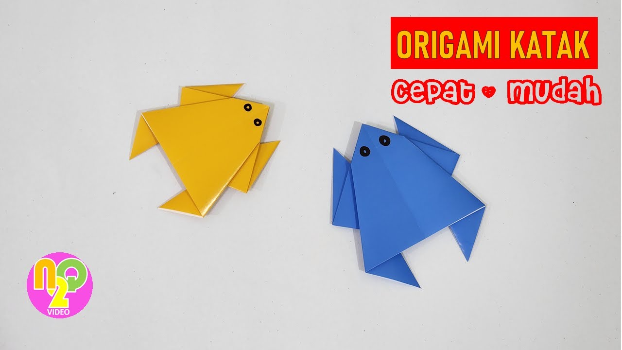 ORIGAMI MUDAH | Cara Membuat Katak dari Kertas Origami yang Mudah - YouTube