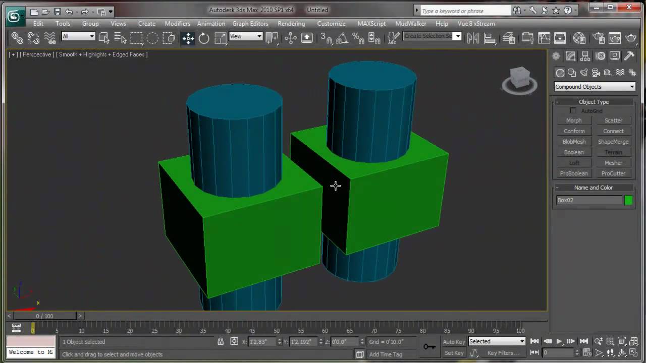 Booleanas o Probooleans en 3ds Max - YouTube