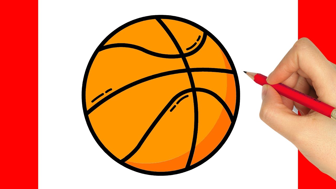 HOW TO DRAW A BASKETBALL - YouTube