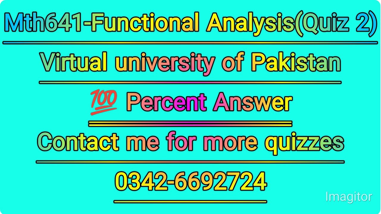 Mth641 Quiz 2 2023||💯 percent Answer#mth641 Quiz 2 mid||mth641 - YouTube