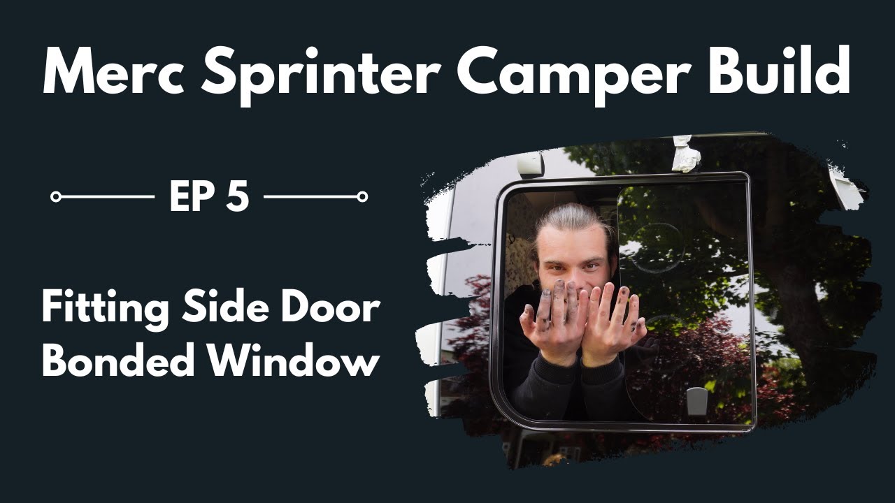 ANOTHER MESS! Fitting Bonded Window On Side Door | Beginner Merc ...