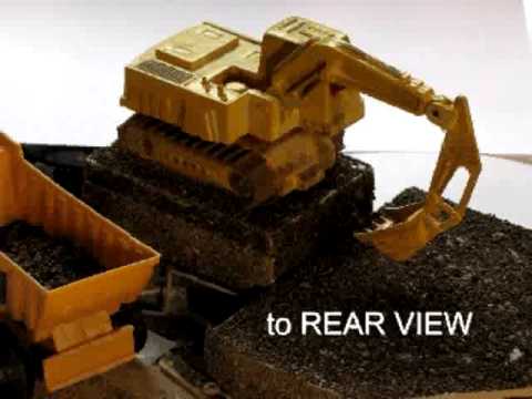 An automated HO scale model Excavator - YouTube