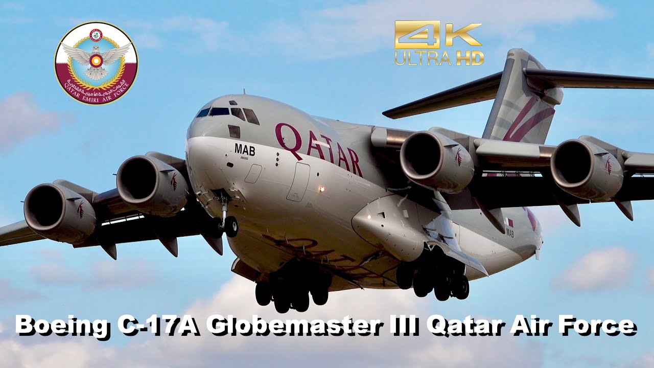 Boeing C-17 Globemaster III from Qatar Emiri Air Force A7-MAB arrival ...