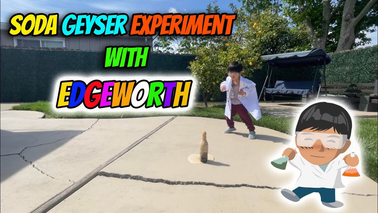 SODA GEYSER EXPERIMENT WITH EDGEWORTH - YouTube