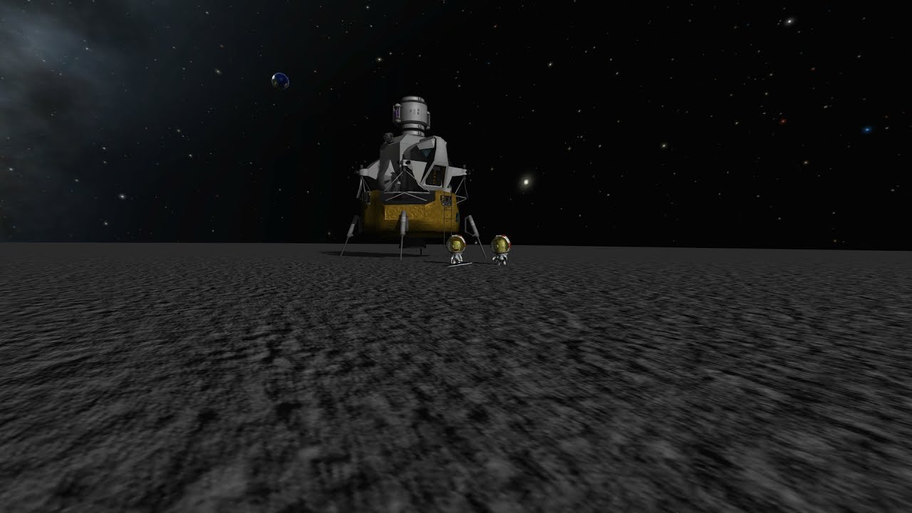 KSP Real Solar System Campaign - Episode 10: Kerbals on the moon - YouTube