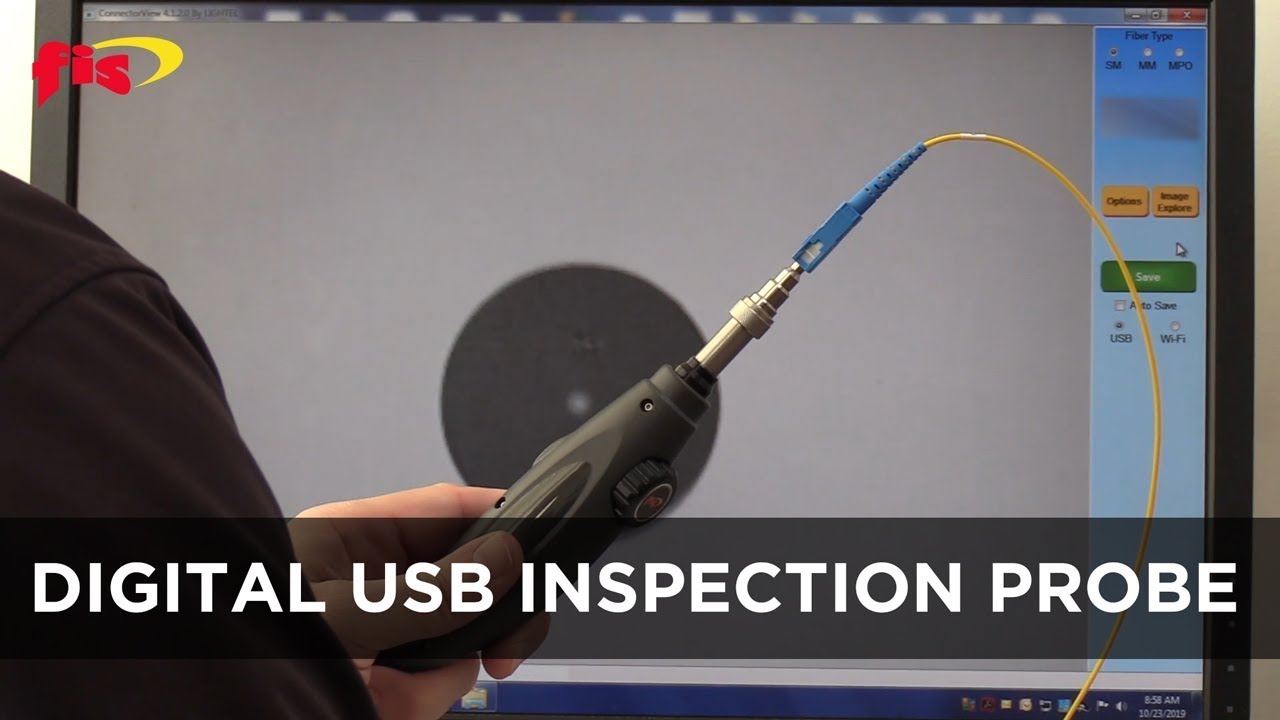 The FIS Digital USB Inspection Probe for Optical Fiber - YouTube