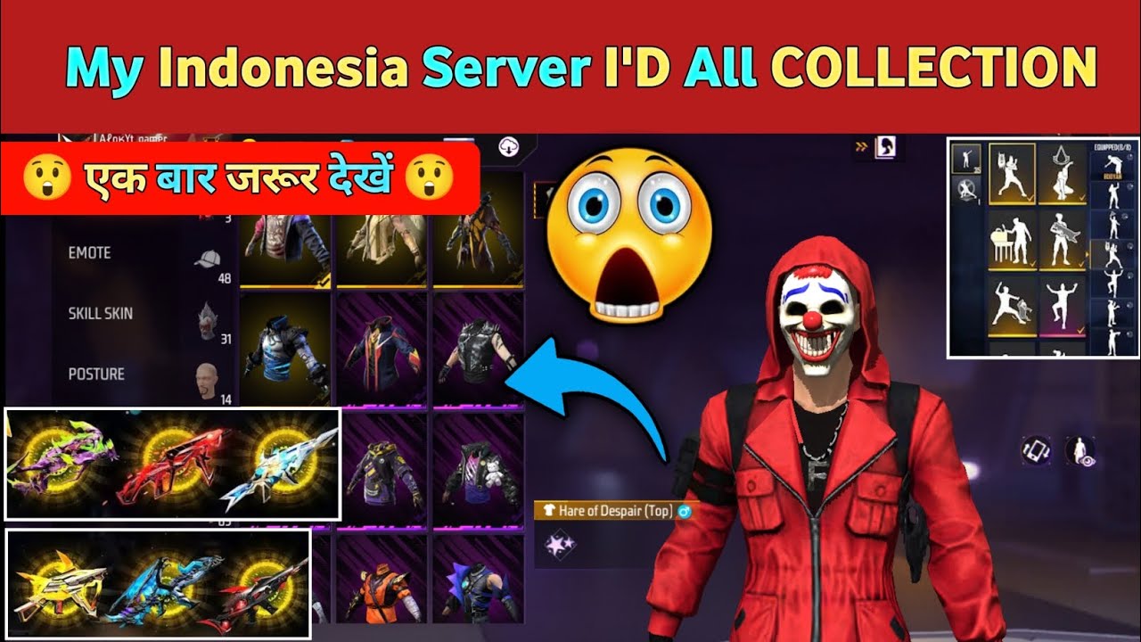Indonesian Server I'D All Collection | Free Fire Indonesian Server I'D ...