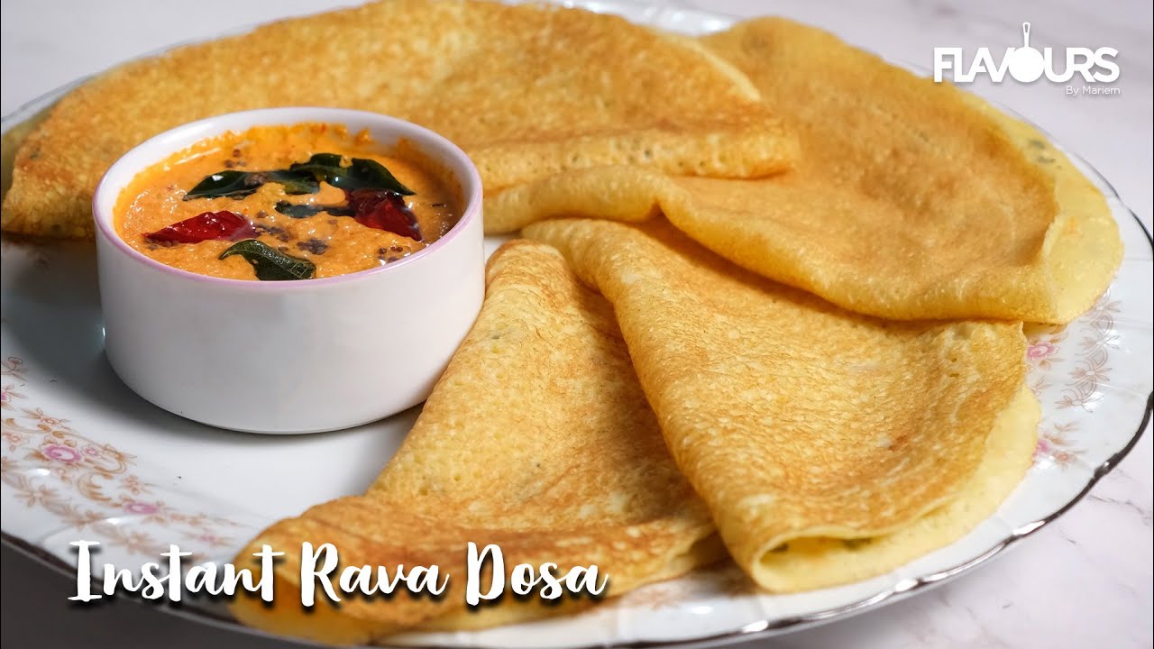 Instant Rava Dosa in 5 minutes | Semolina Dosa - No Soak No Grind Dosa ...