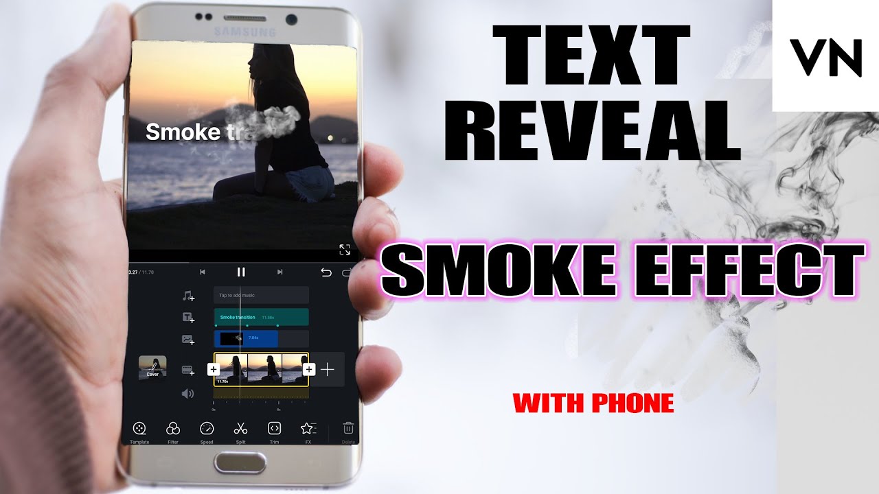 Text Reveal Smoke Effect | Mobile video editing - YouTube
