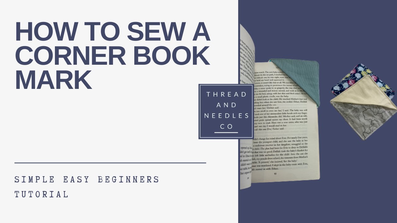 How to sew a corner book mark, simple easy sewing for beginners. Small ...