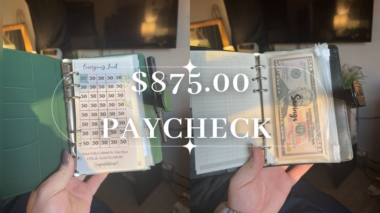 Paycheck Organization - $875.00 | Cash Stuffing - $320.00 | Emergency ...
