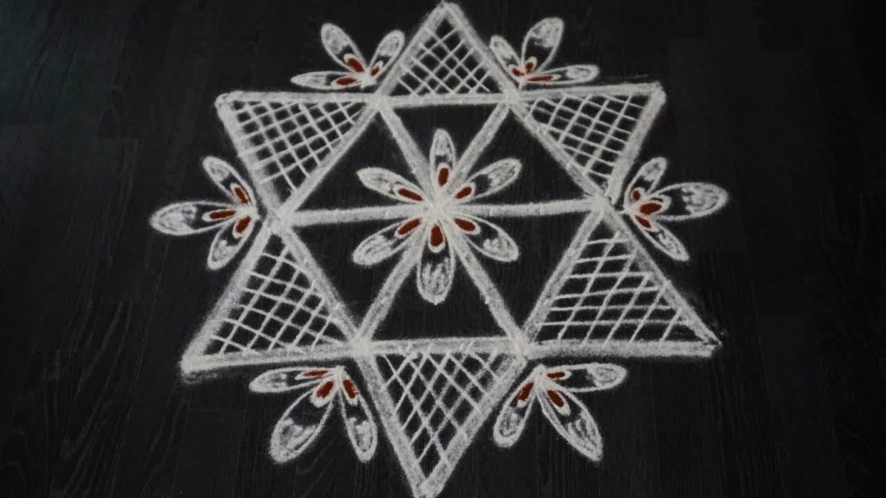 Star kolam design by AR’s foodies | Star Rangoli design - YouTube