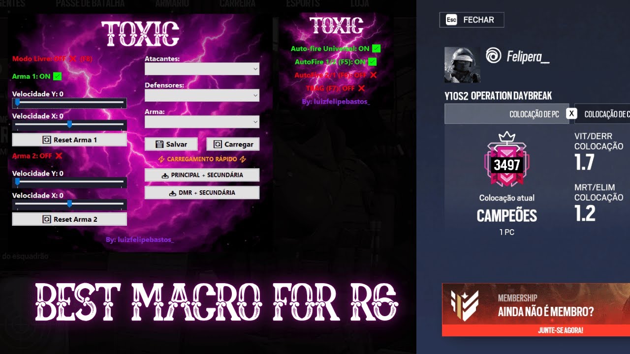 Melhor macro para R6 - Toxic Macro (Anti-Recoil, Rapid-Fire, T-bag ...