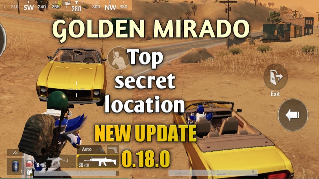 Golden Mirado Location in Pubg Mobile!😍🔥Golden Car in Miramar! 0.18.0 ...