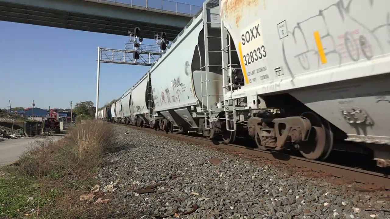 NS #8132 inbound @ Rochester PA with mixed freight under PTC signal ...