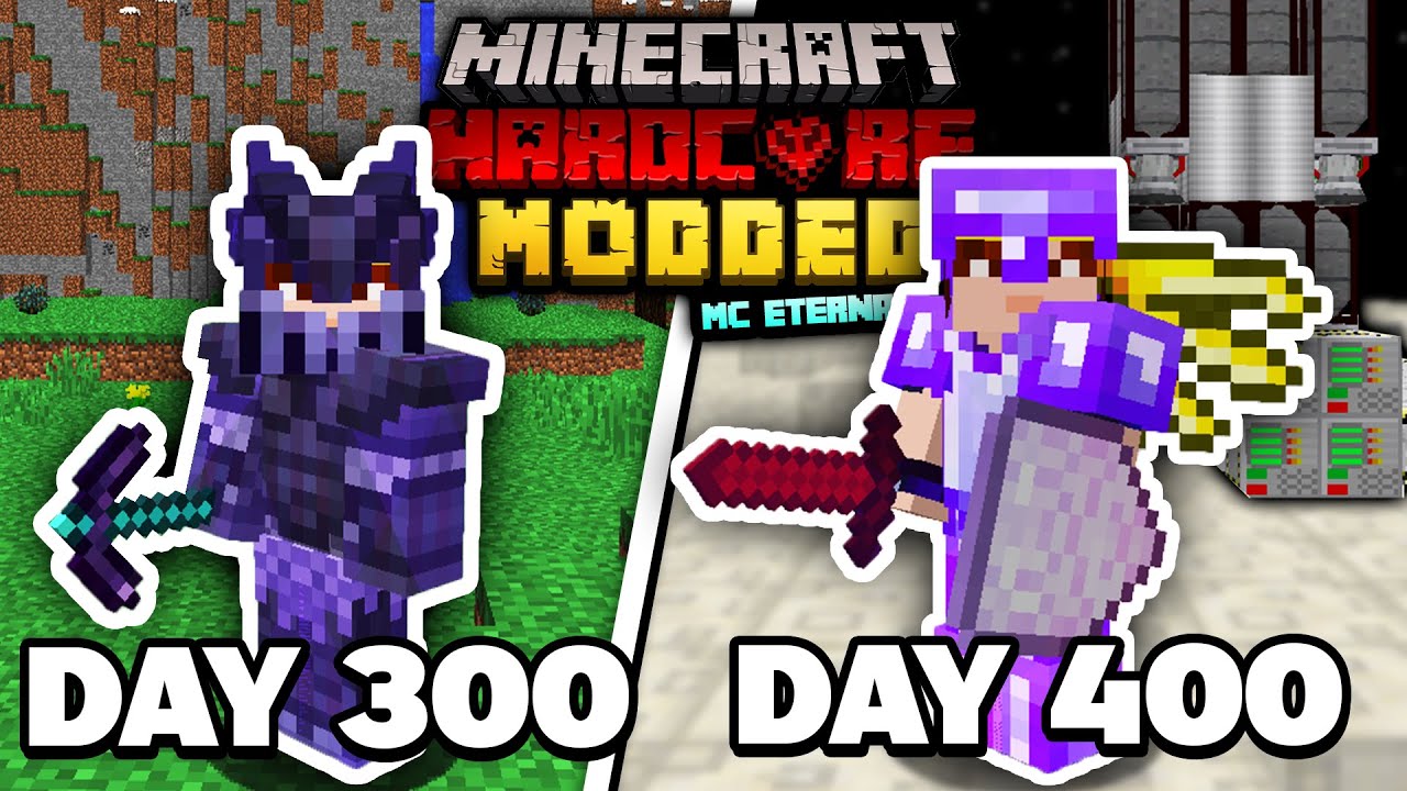 I Survived 400 Days in MODDED HARDCORE Minecraft - YouTube