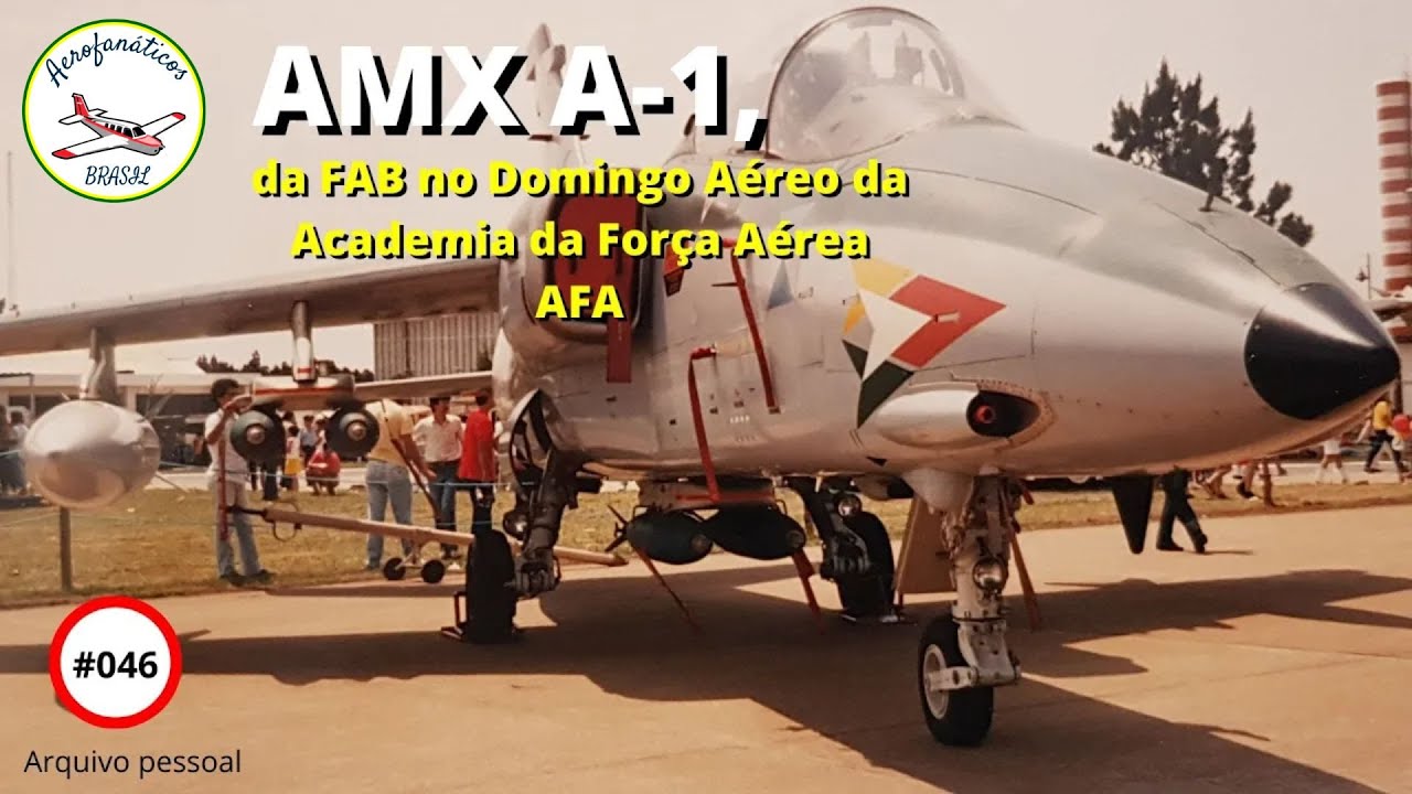 AMX A-1, da FAB no Domingo Aéreo da Academia da Força Aérea AFA. #046 ...