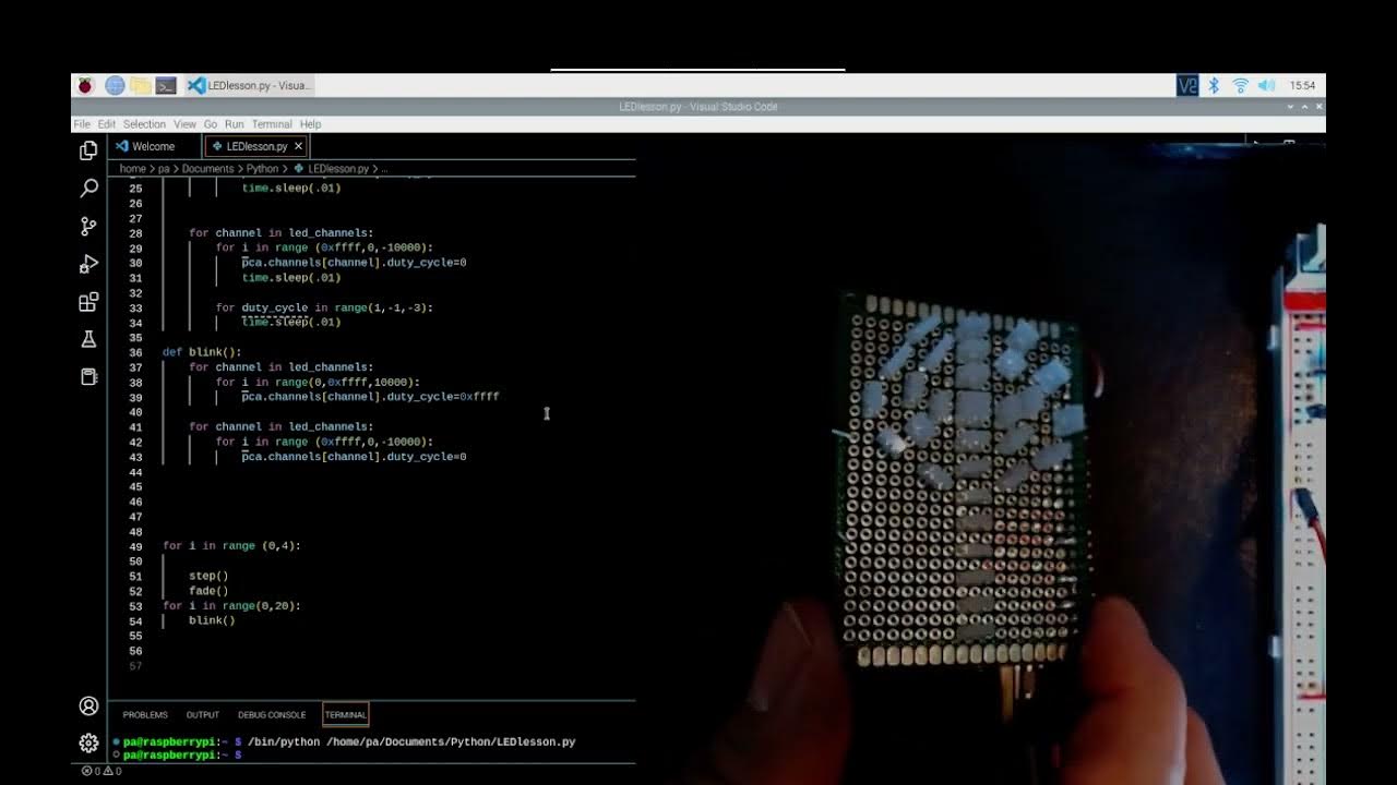 LED's with PCA9685 - YouTube