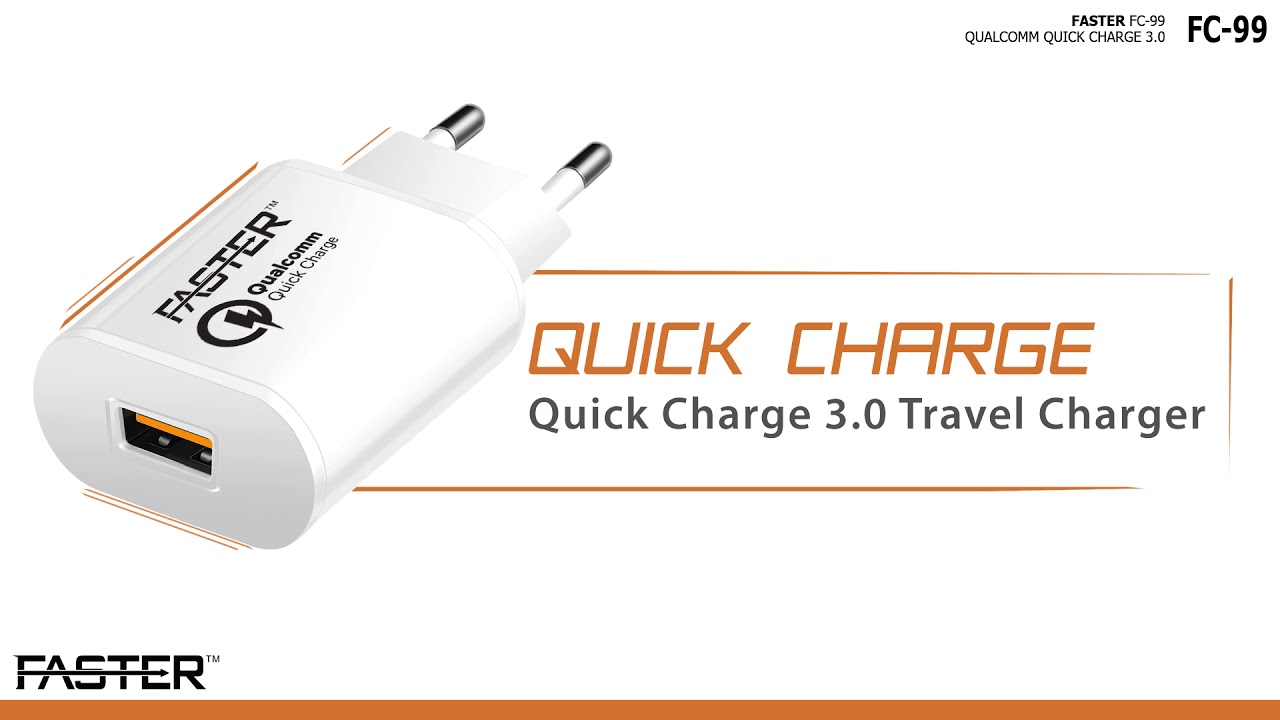 Faster FC-99 | Qualcomm Quick Charge 3.0 Travel Charger | Faster ...