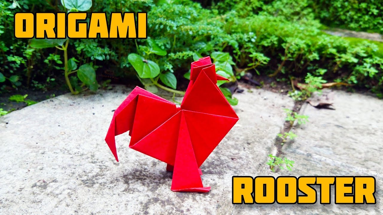 How to make Origami Rooster | Origami COCK | Paper Craft - YouTube