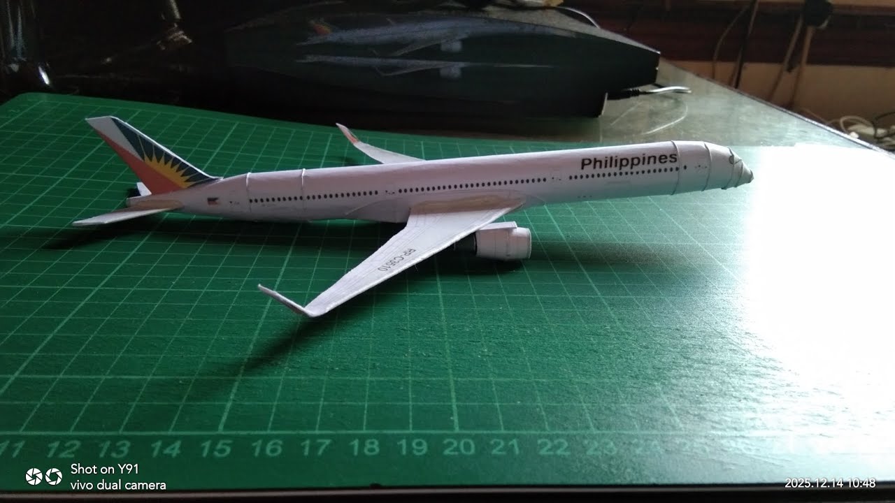 Philippine Airlines A350-1000 (RP-C3510) Papercraft Model 🇵🇭 - YouTube