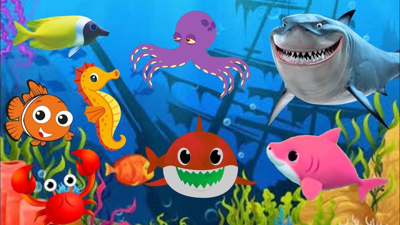 Baby Shark Kids Family Dance Under Seaworld, Baby Shark doo doo doo ...