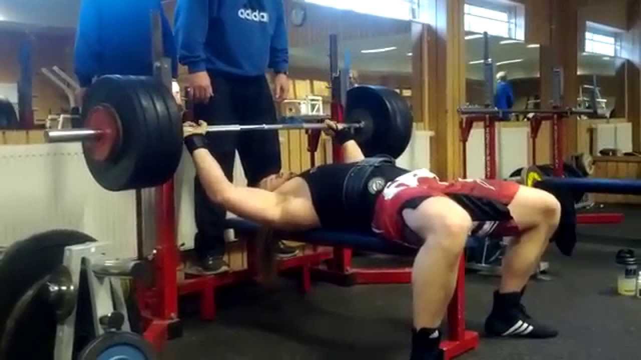 2015-02-11 - Erik Frid - 175 kg bench press - Liten och klen men ren ...