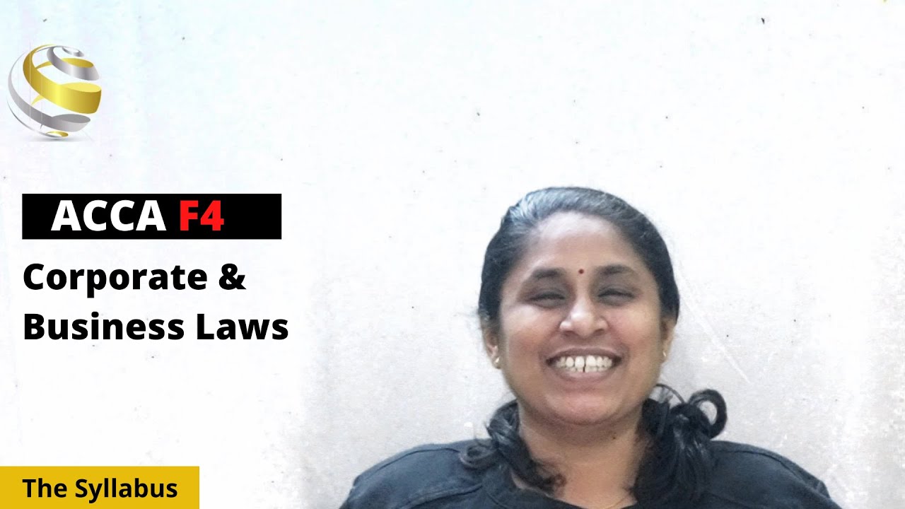 #ECLearning F4 Business Laws ACCA syllabus acca,f4,corporate law ...