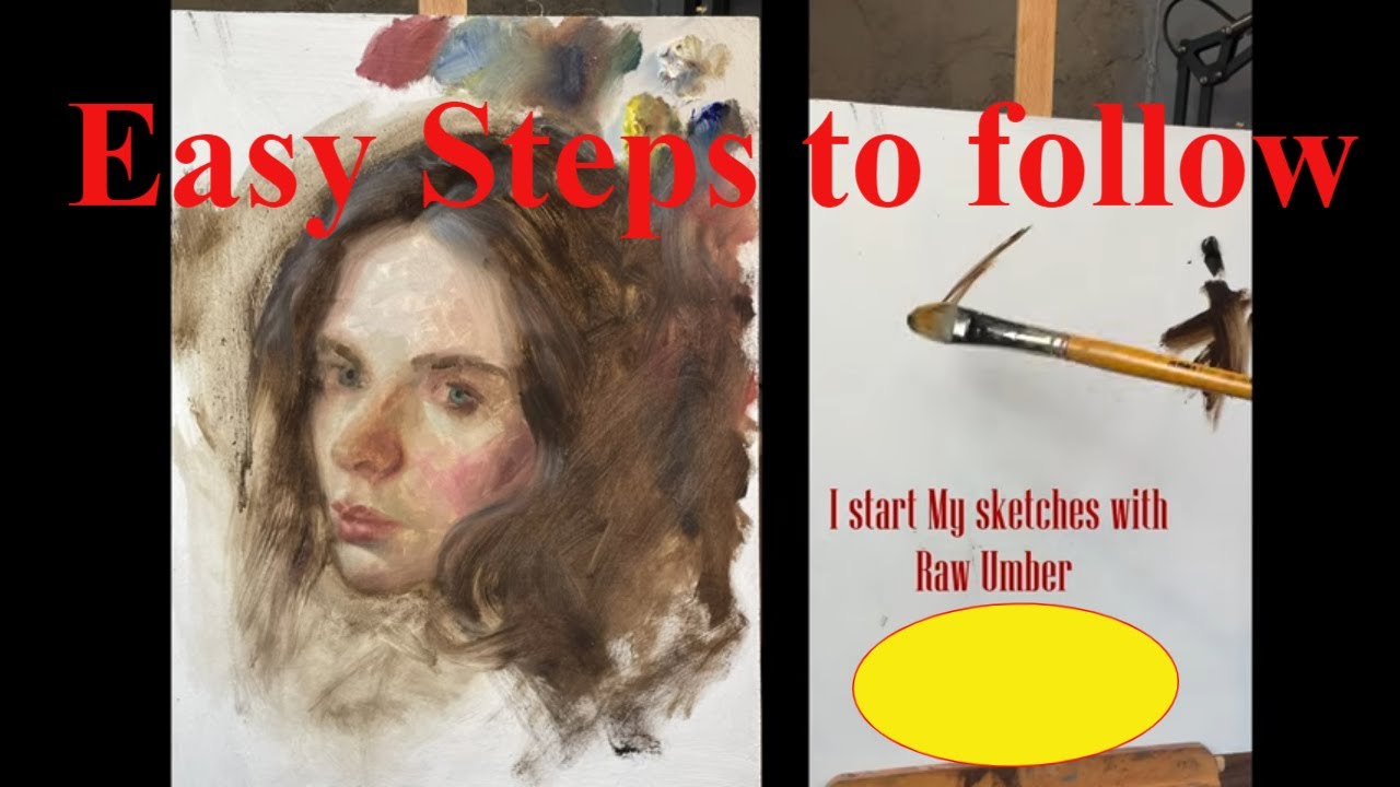 Alla Prima Portrait Painting Easy steps to follow - YouTube