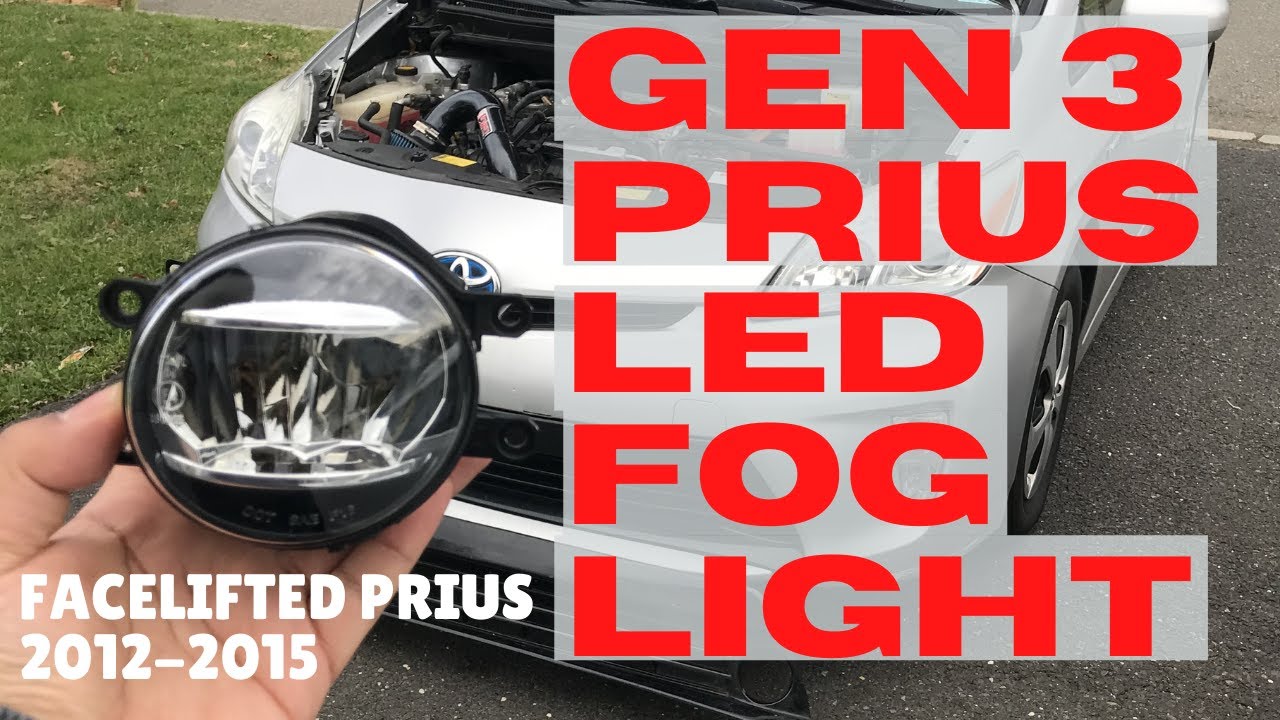 Gen 3 Facelift Prius Fog Upgrade w/ new Grille 2012-2015 - YouTube