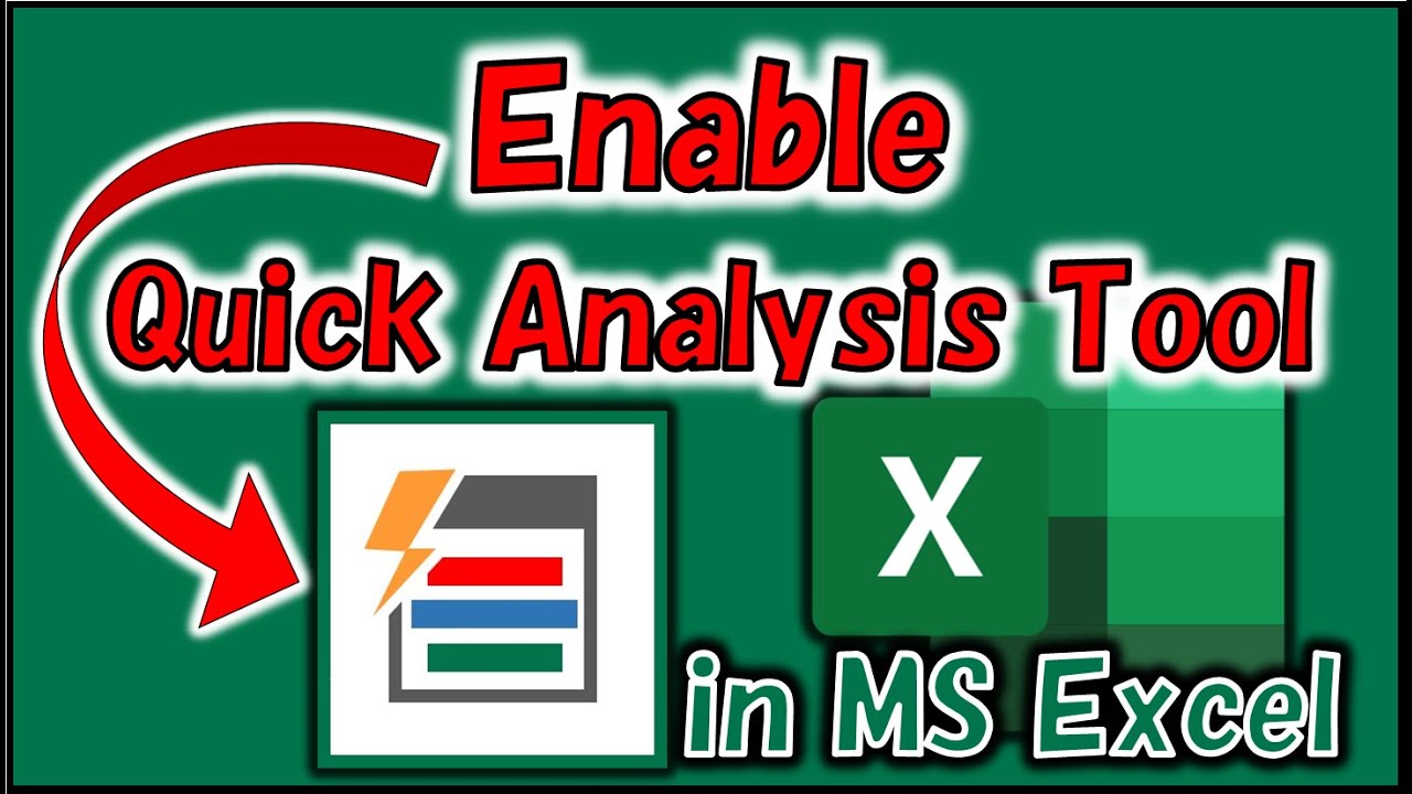 How to Enable Quick Analysis Tool in Excel? | Quick Analysis Tool kaise ...