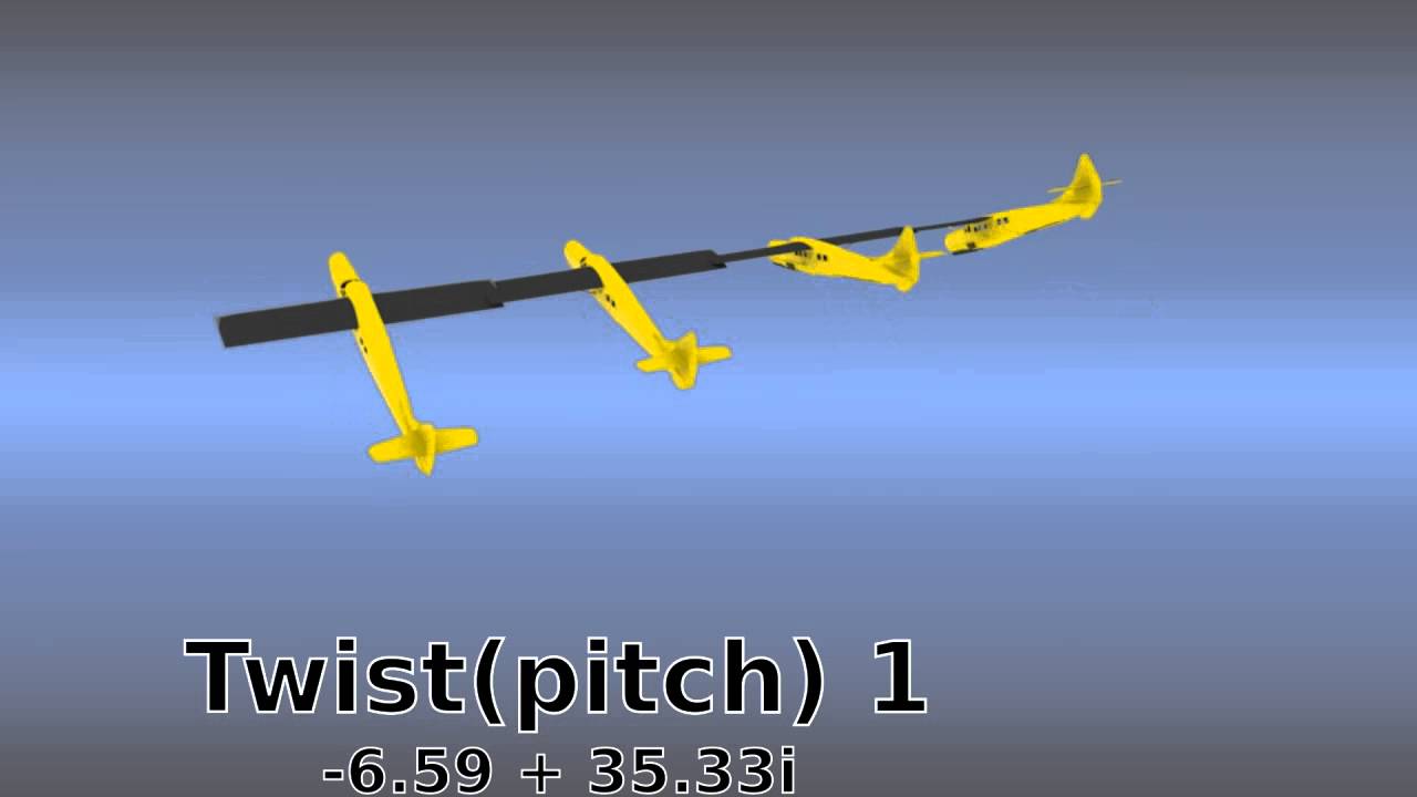 Wing-Wing Configuration Vibration Modes - YouTube