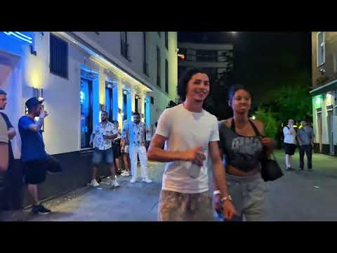 German nightlife: check out the party streets and nightclubs with single women in Düsseldorf in 4K