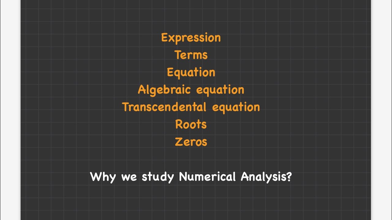 Introduction of numerical analysis | Solution of Equations - YouTube