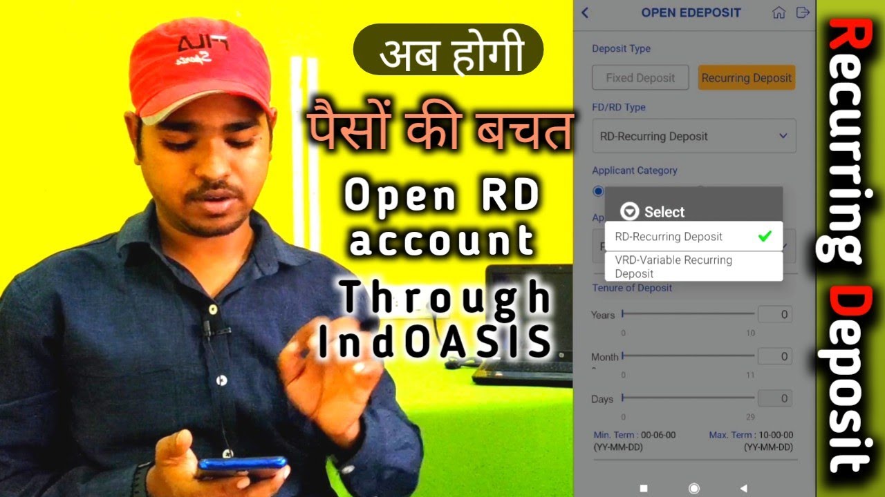 How to open Recurring Deposit account (RD) Through Indoasis app # ...