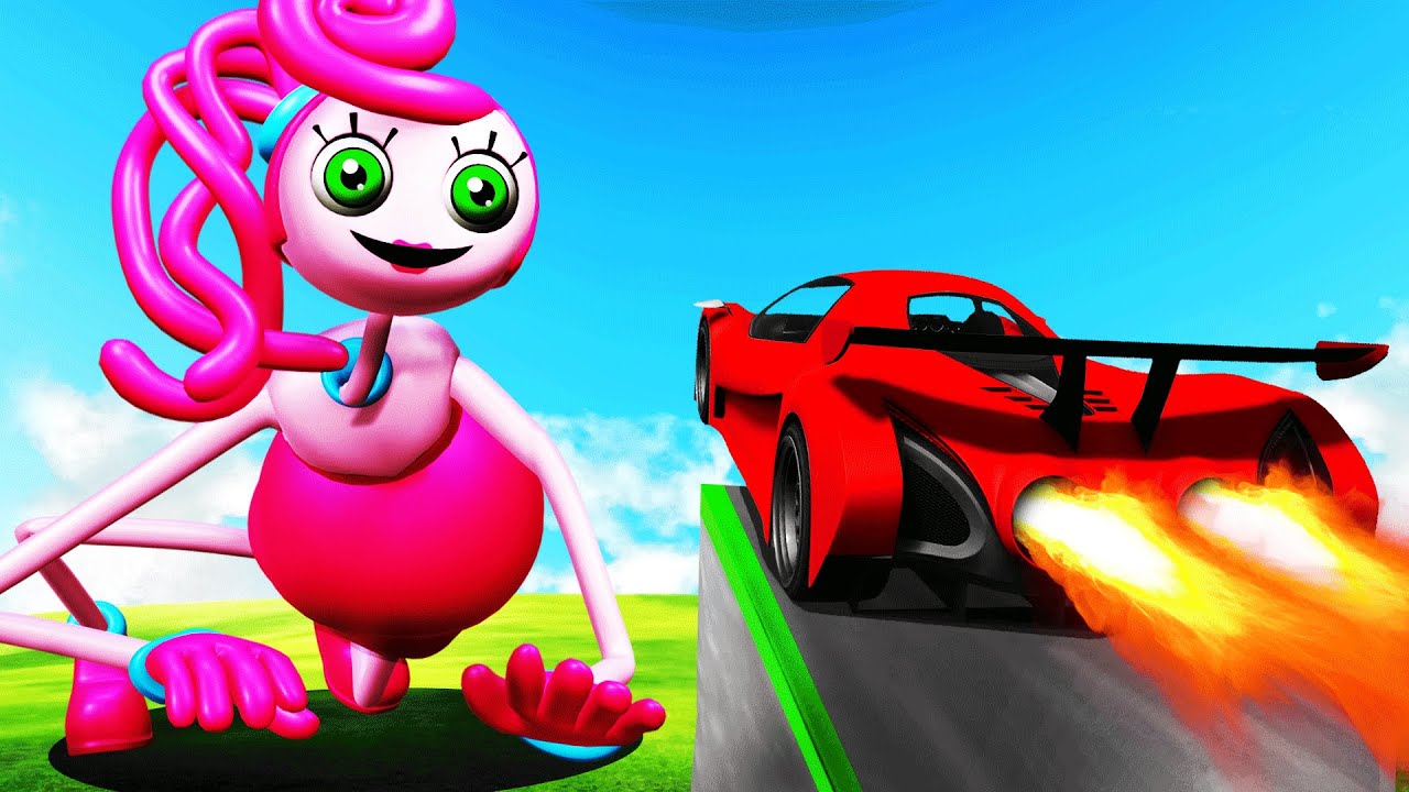 Running Over MOMMY LONG LEGS In GTA 5 (Poppy Playtime) - YouTube