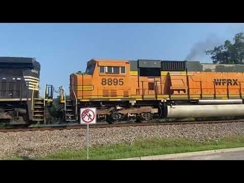 NS 278 w/ WFRX Ex-BNSF SD70MAC trailing - YouTube