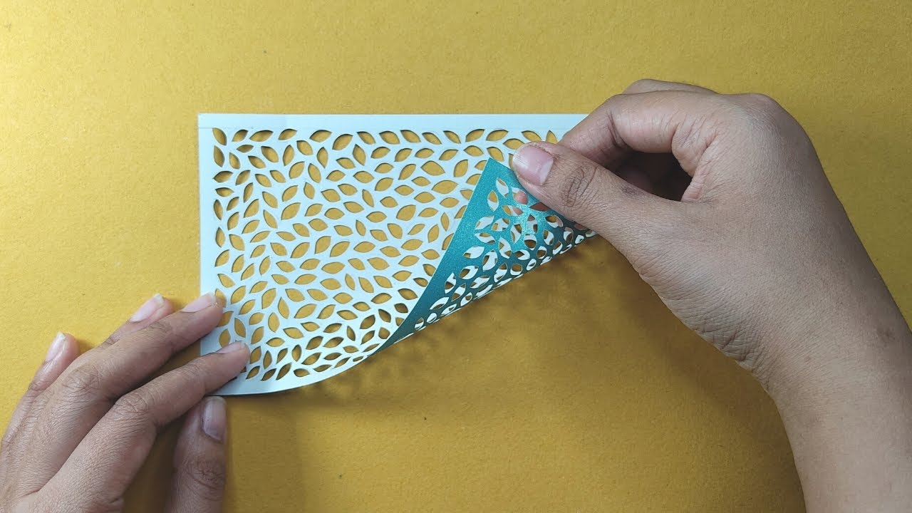Paper Cutting Leaf Pattern On A Small A6 Size Paper - YouTube