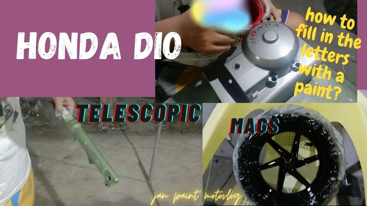 Repainting HONDA DIO (mags, telescopic, crankcase) |JAN PAINT MOTOVLOG ...