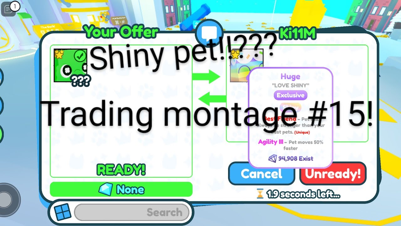 🌟Shiny pet!? 🌟 - ↩️Trading montage #15↩️ | Pet Simulator X - YouTube