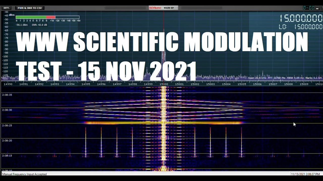 WWV IONOSPHERIC TEST SIGNAL - 15 NOV 2021 - YouTube